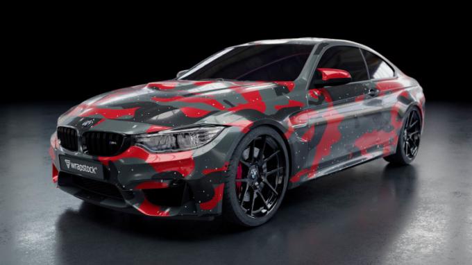 Erupting Volcano Uv Resistant Vinyl Wrap , 60mic 160g Vehicle Wrap Material